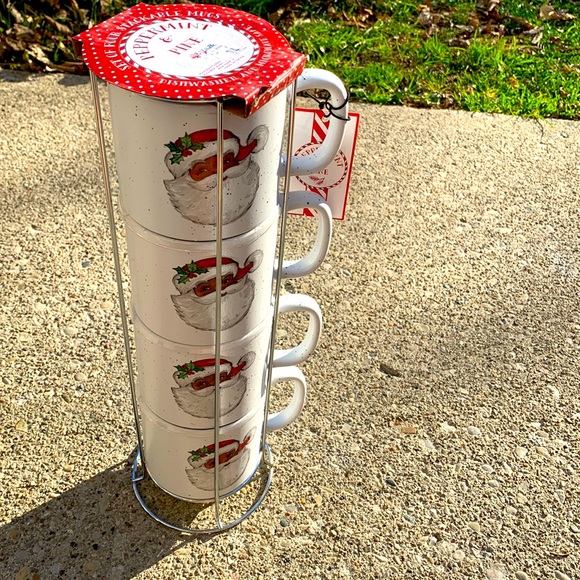 Peppermint & Pine | Holiday | New Peppermint Pine Stackable Santa Mugs ...